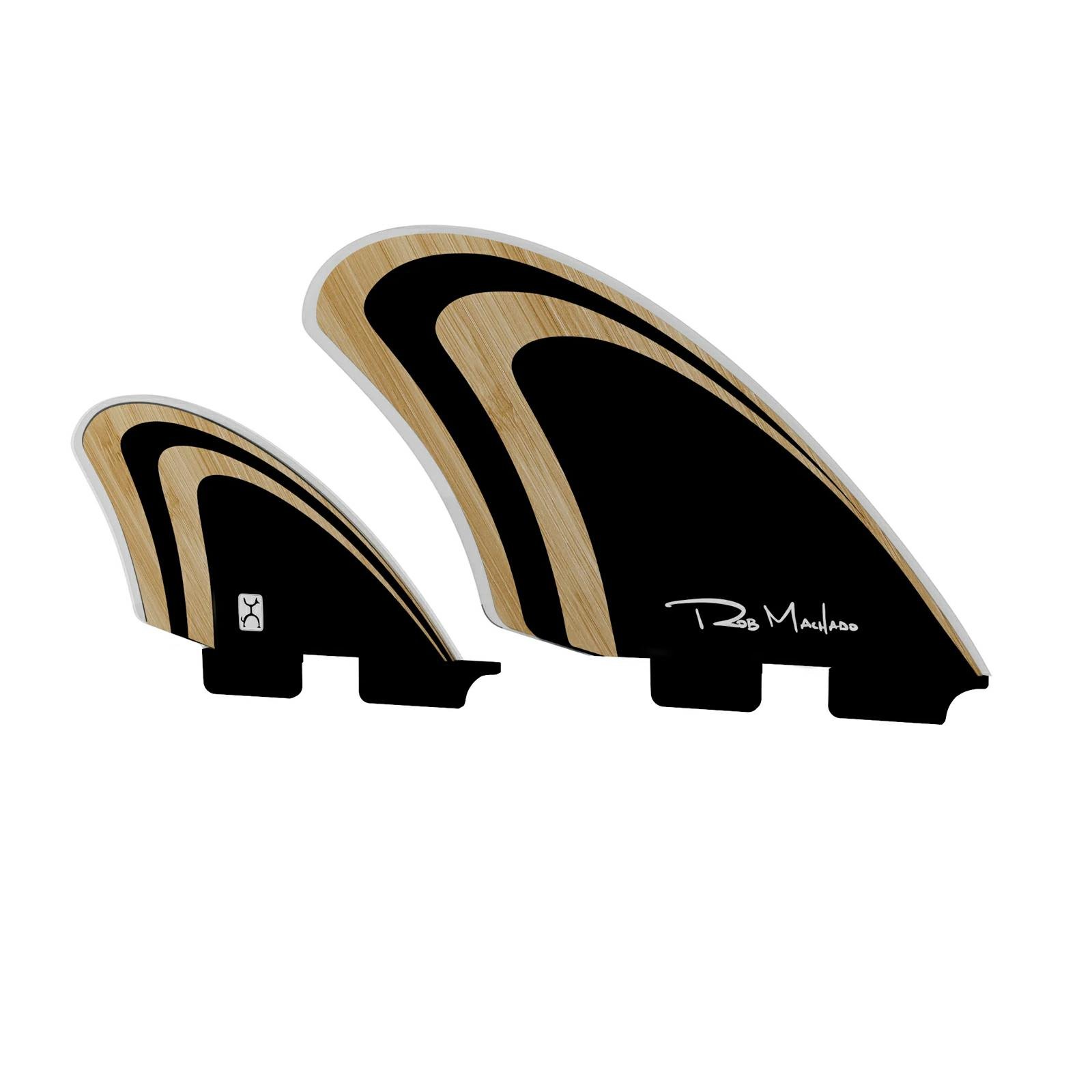 Rob Machado Fins Seaside Quad Fin Bamboo/Black SINGLE TAB FIN BOX, TWO ...