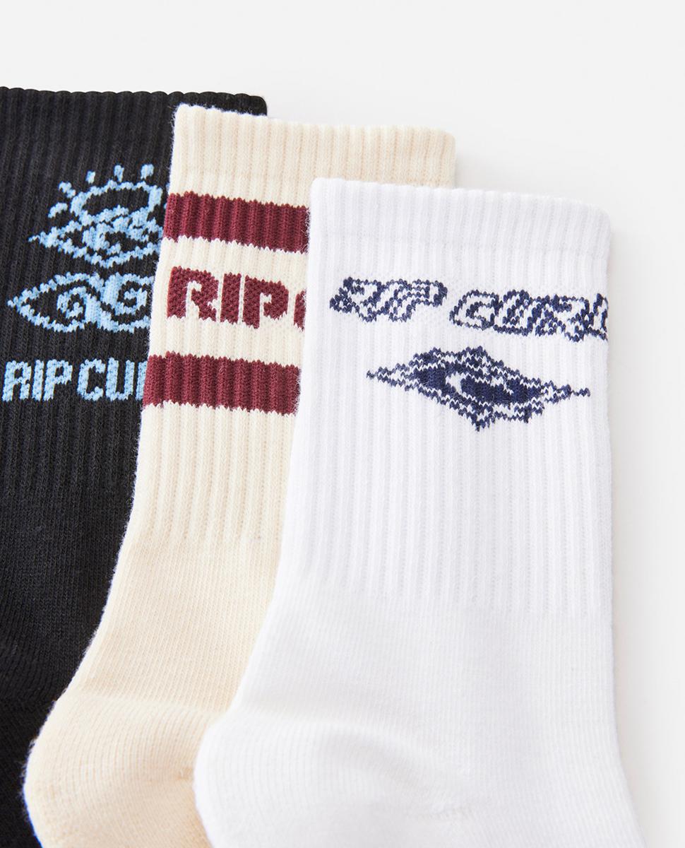 Rip Curl Women's Icons of Surf Sock - 3 Pack MULTICO, URBAN CHIC ...