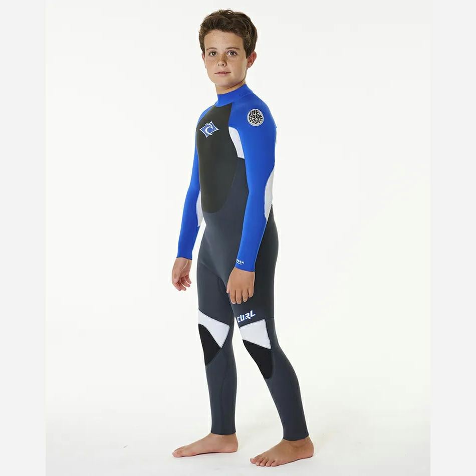 Rip Curl Kids Omega 4/3 Back Zip Wetsuit Steamer BLUE - Southern Man