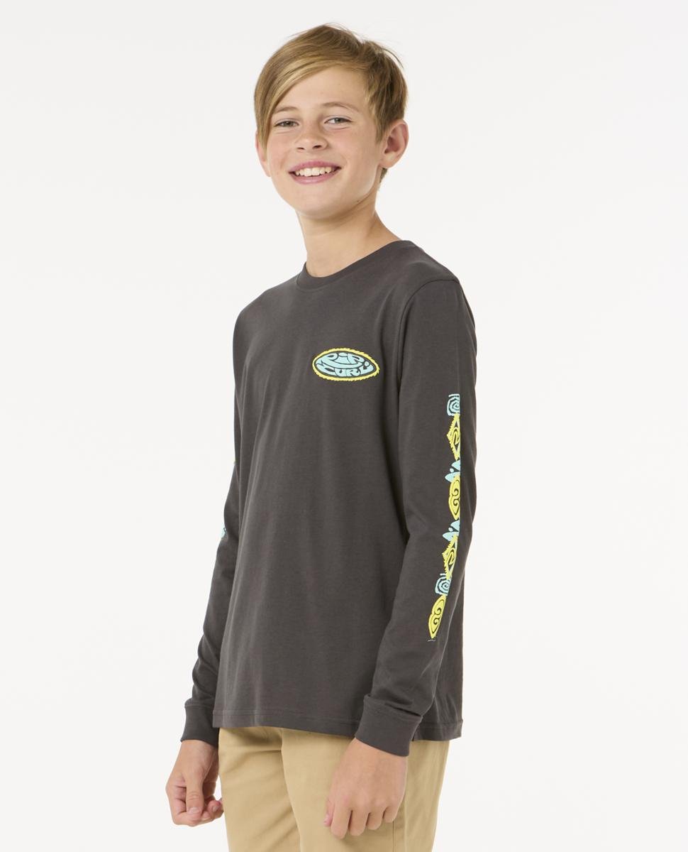 Rip Curl Raw Energy Long Sleeve Tee - Boys (8-16 Years) WASHED BLACK ...