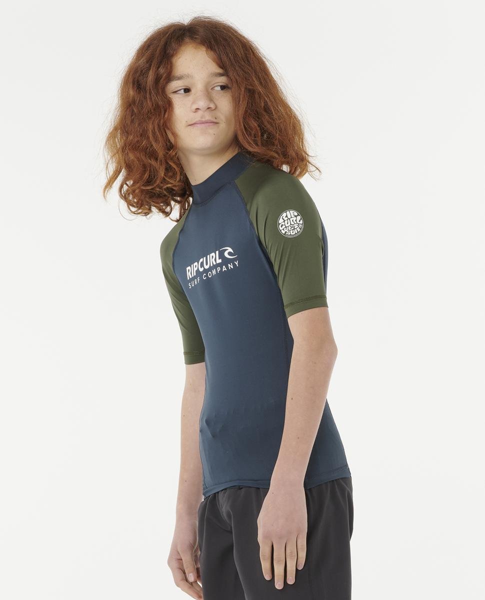 Rip Curl Shock Upf S/S-Boy DARK OLIVE, BLUE GUM - Southern Man