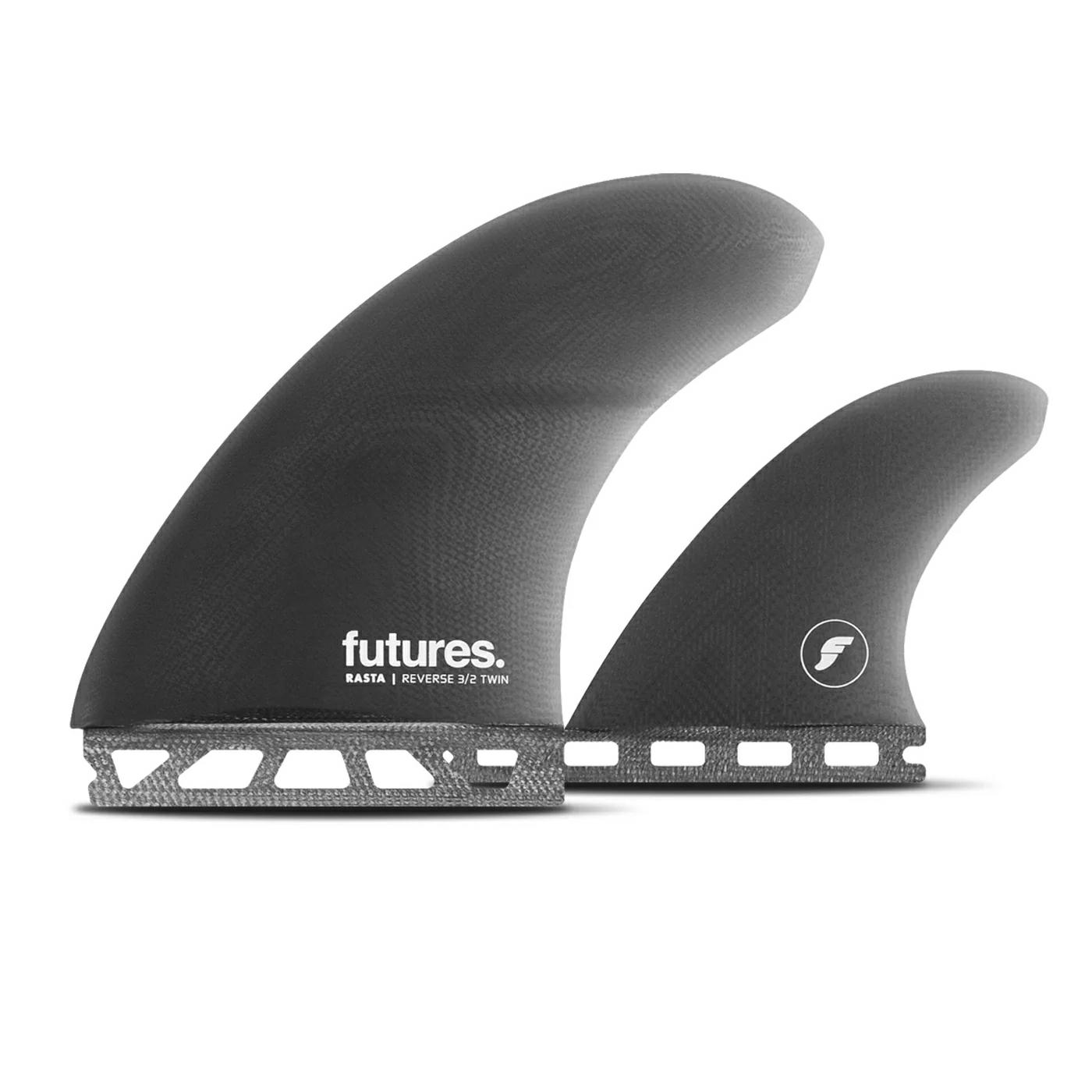 Futures Fins Rasta 3/2 Reverse Fiberglass Twin + 1 GREY - Southern Man
