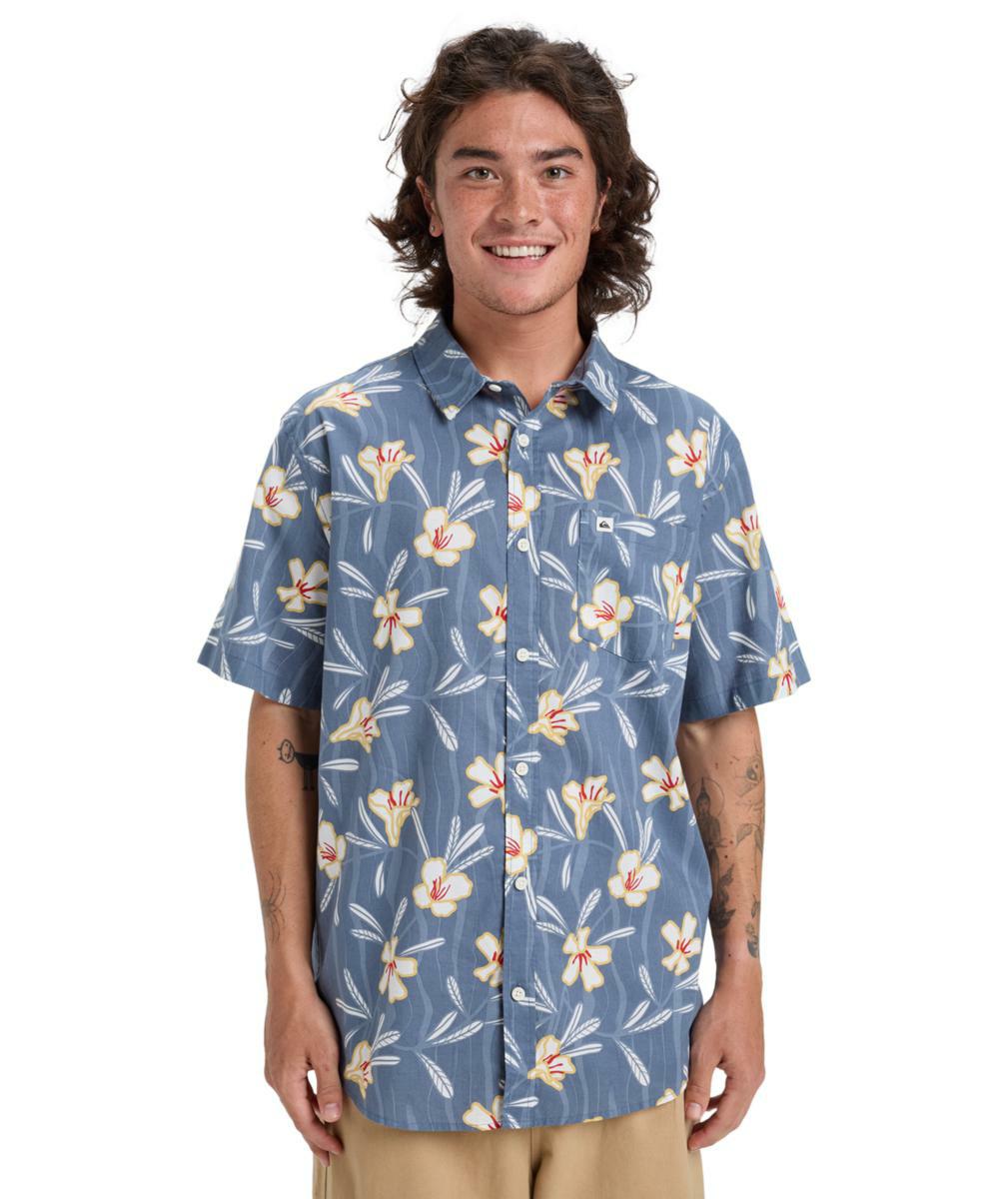 Quiksilver Apero Classic - Short Sleeves Shirt for Men CHINA BLUE DUSTY ...
