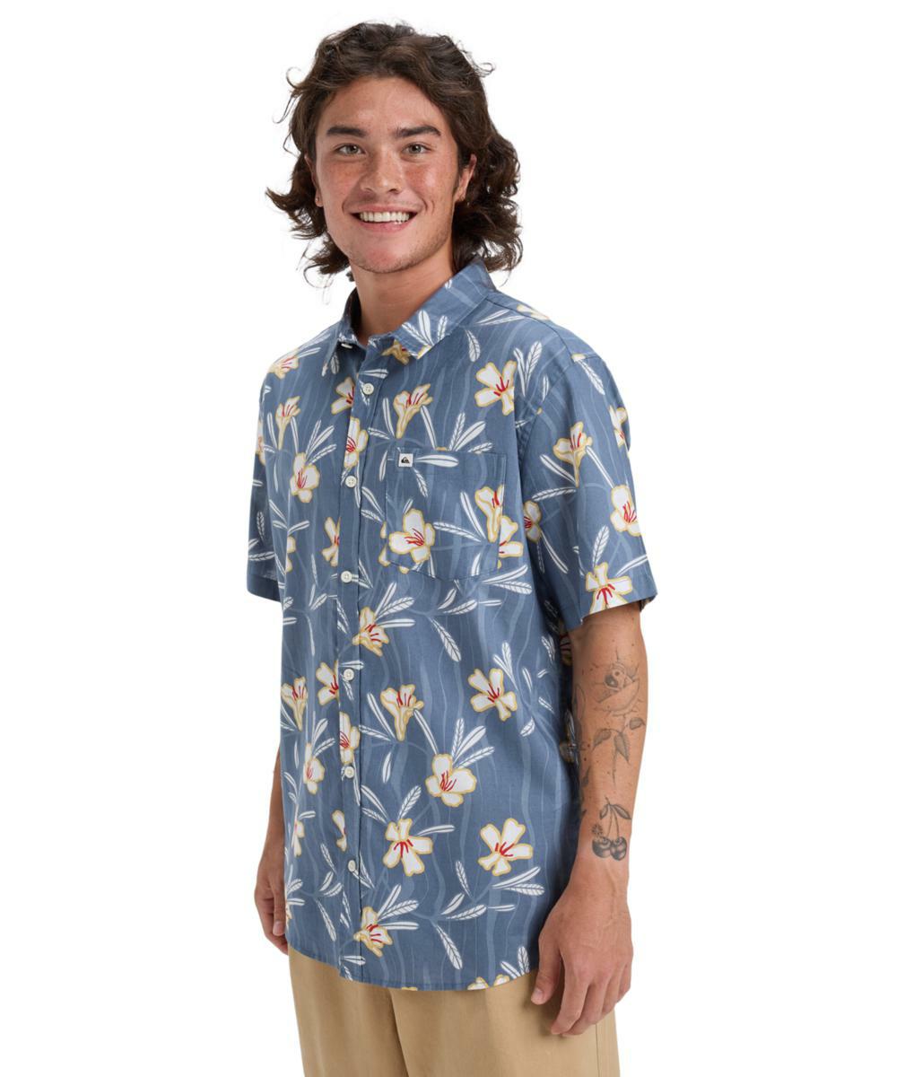 Quiksilver Apero Classic - Short Sleeves Shirt for Men CHINA BLUE DUSTY ...
