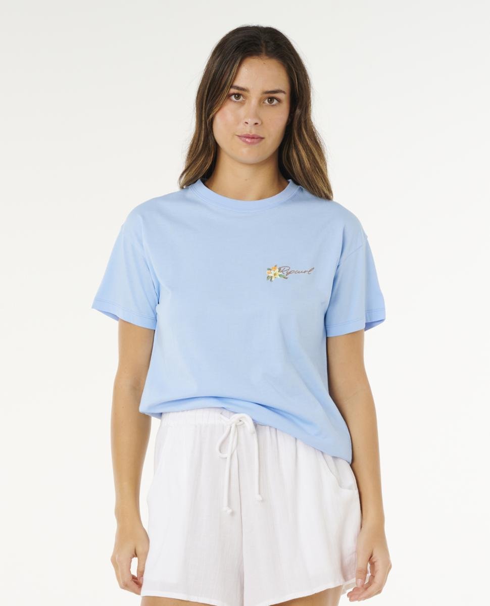 Rip Curl Poolside Relaxed Tee WASHED BLACK, LIGHT BLUE - Southern Man