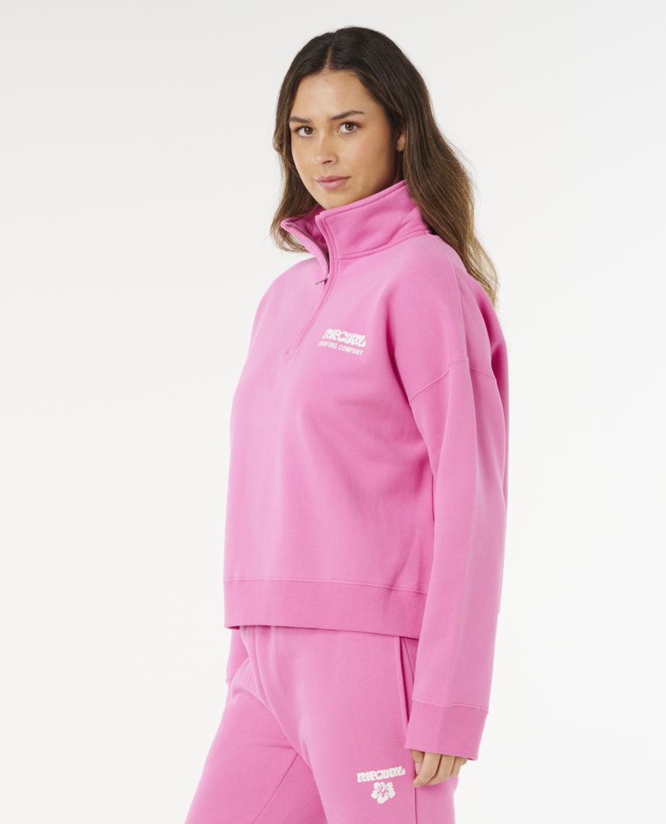 Rip Curl Surf Puff 1/4 Zip SUPER PINK - Southern Man