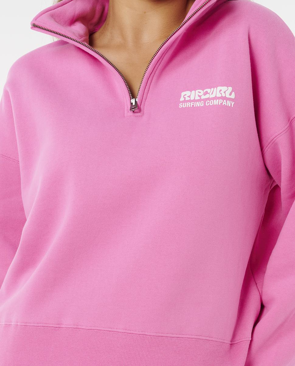 Rip Curl Surf Puff 1/4 Zip SUPER PINK - Southern Man